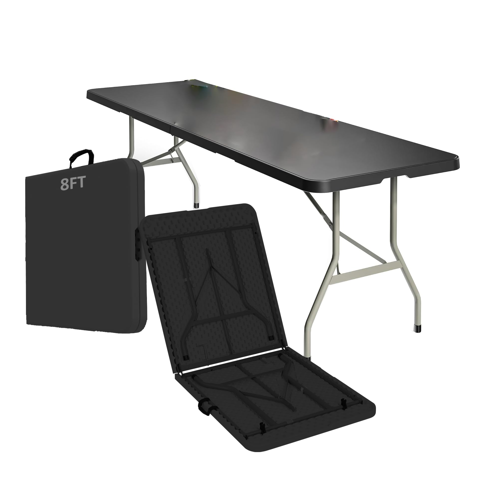 Amazon.com: ONUUNPY 8ft Heavy Duty Portable Folding Table - Plastic ...