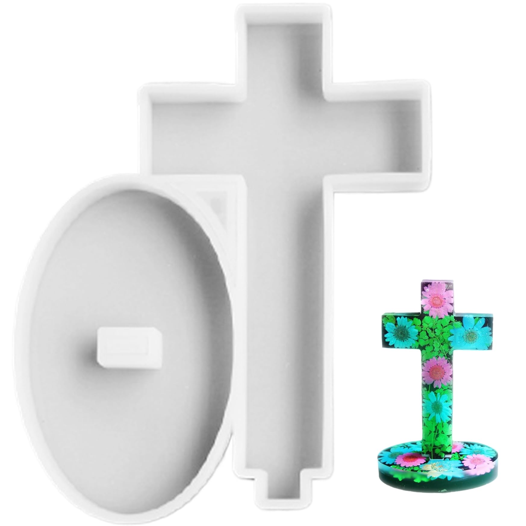Amazon.com: Cross Silicone Molds 7 x 6" Large Cross Shape Silicone ...