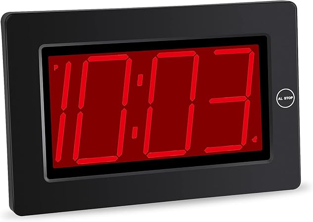Amazon.com: Timegyro LED Digital Wall Clock,Battery Operated Alarm ...