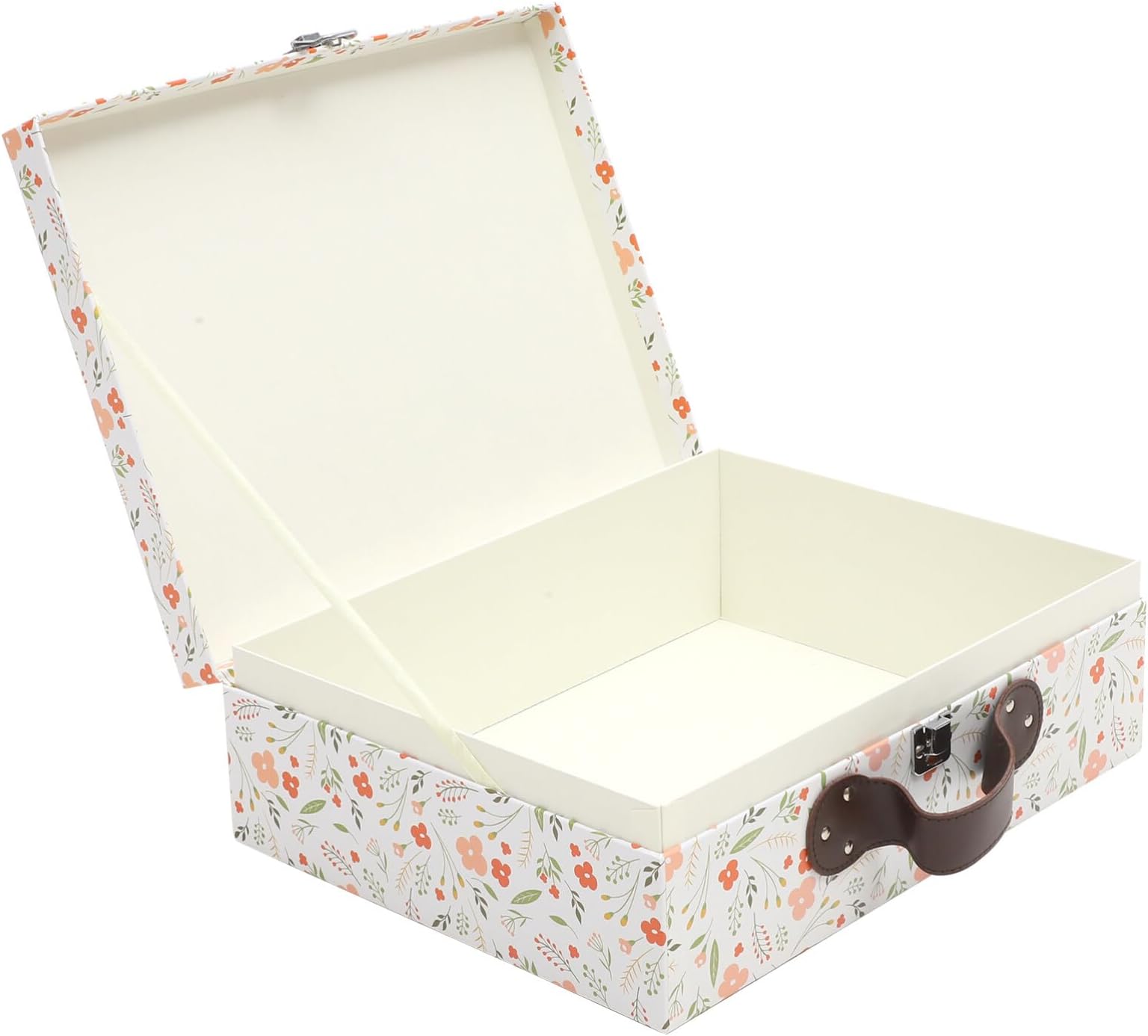 Amazon.com: HOMSFOU Paperboard Suitcase Storage Box Cardboard Box With ...