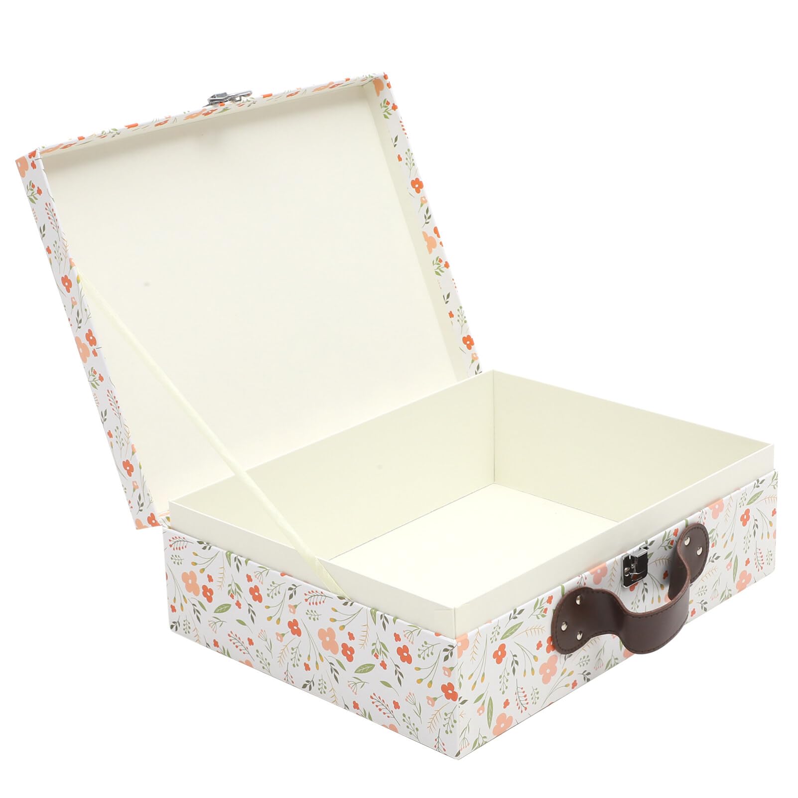 Amazon.com: HOMSFOU Paperboard Suitcase Storage Box Cardboard Box With ...