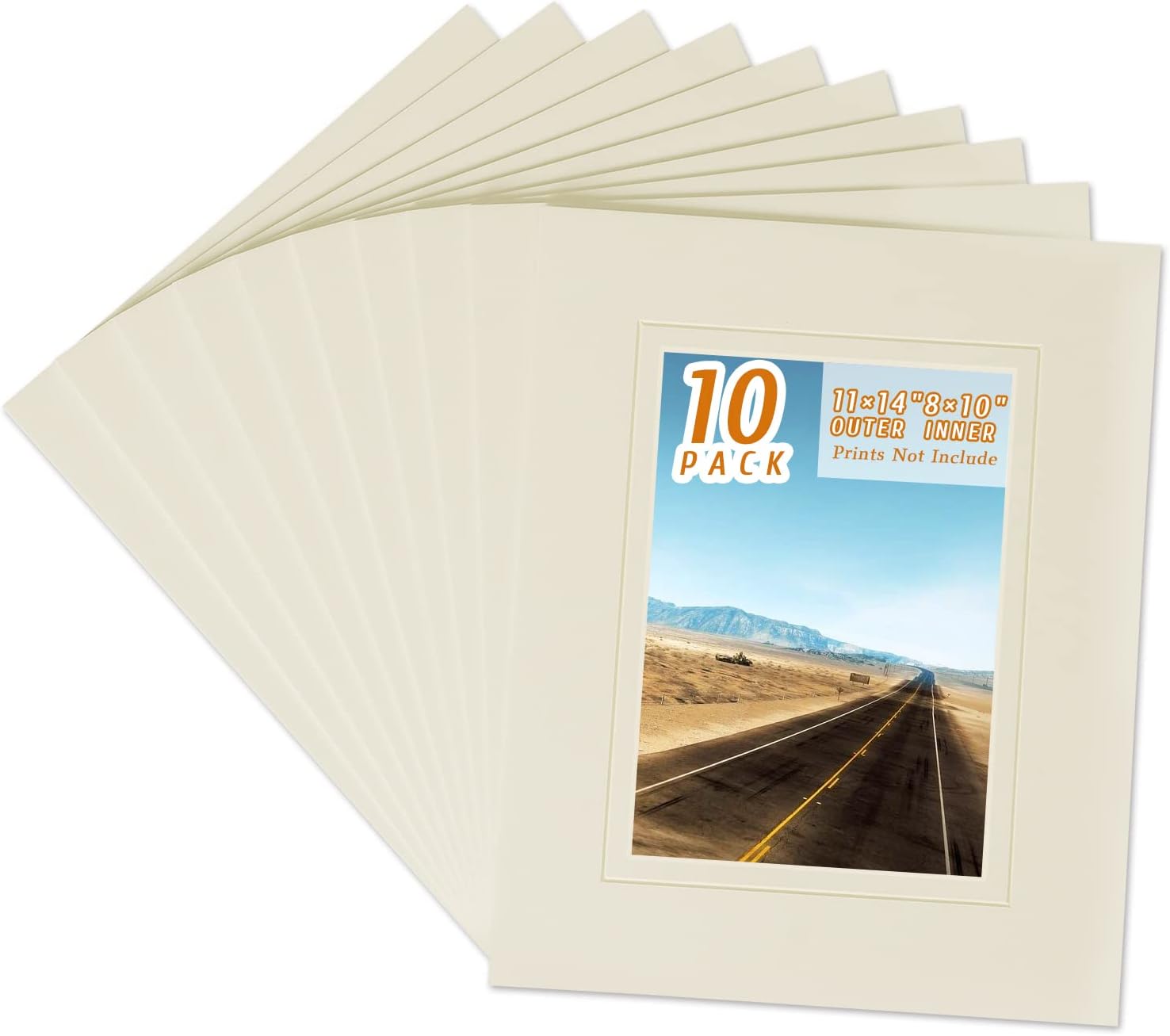 Amazon.com: HOTUO 10 Pack Acid Free Ivory Picture Frame Mats, Pre-Cut ...