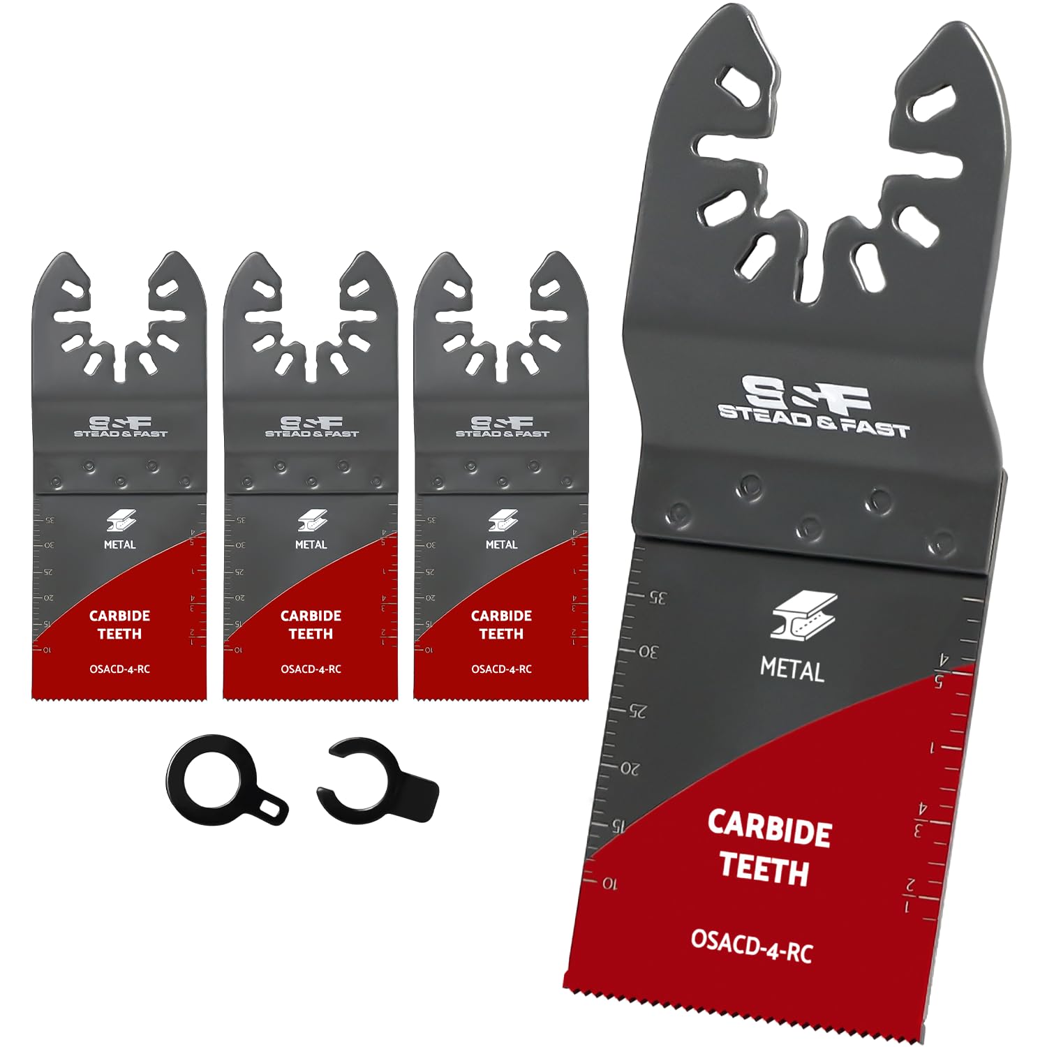 S&F STEAD & FAST Carbide Multi Tool Blades 4-Pack, Oscillating Tool ...