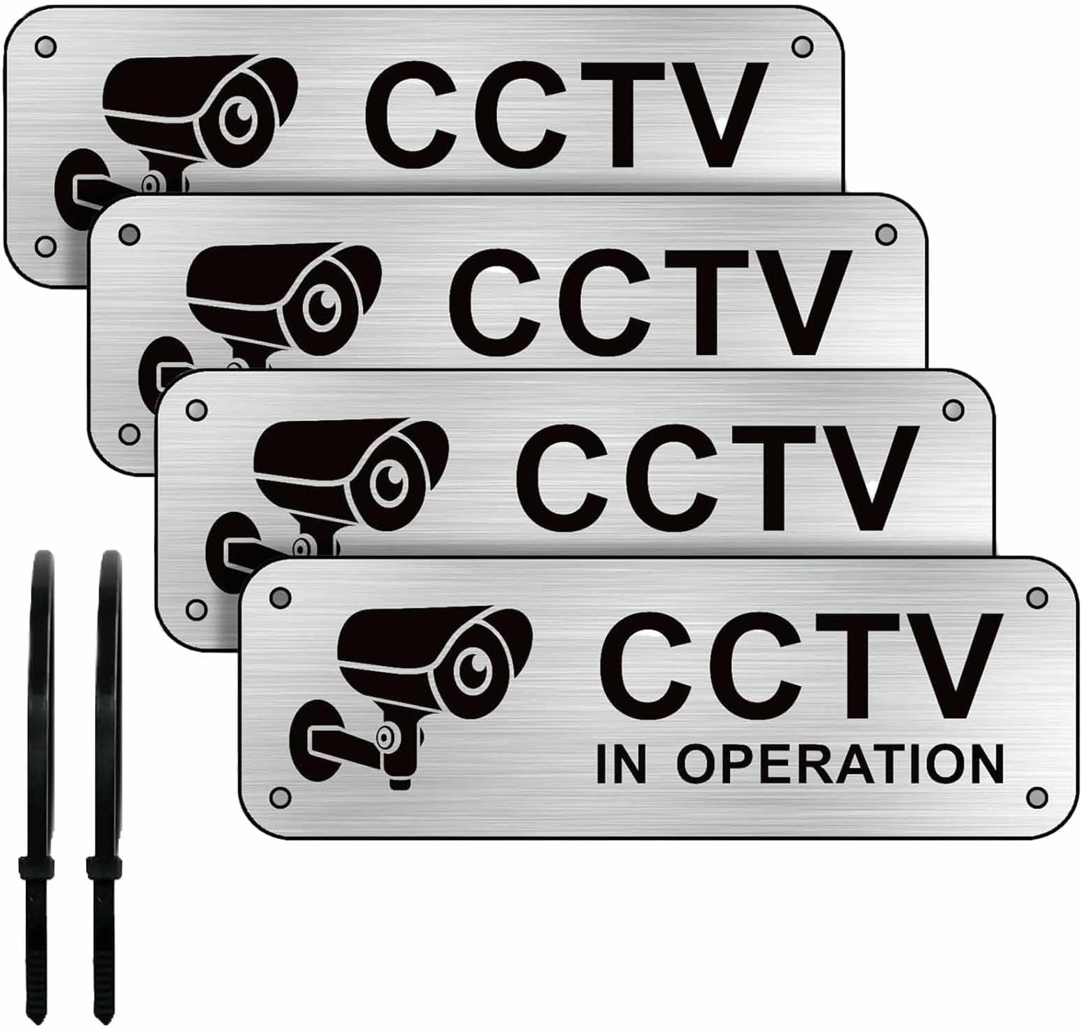 KDJXZ 4 Pcs CCTV Signs CCTV Stickers CCTV in Operation Sign CCTV Sign ...