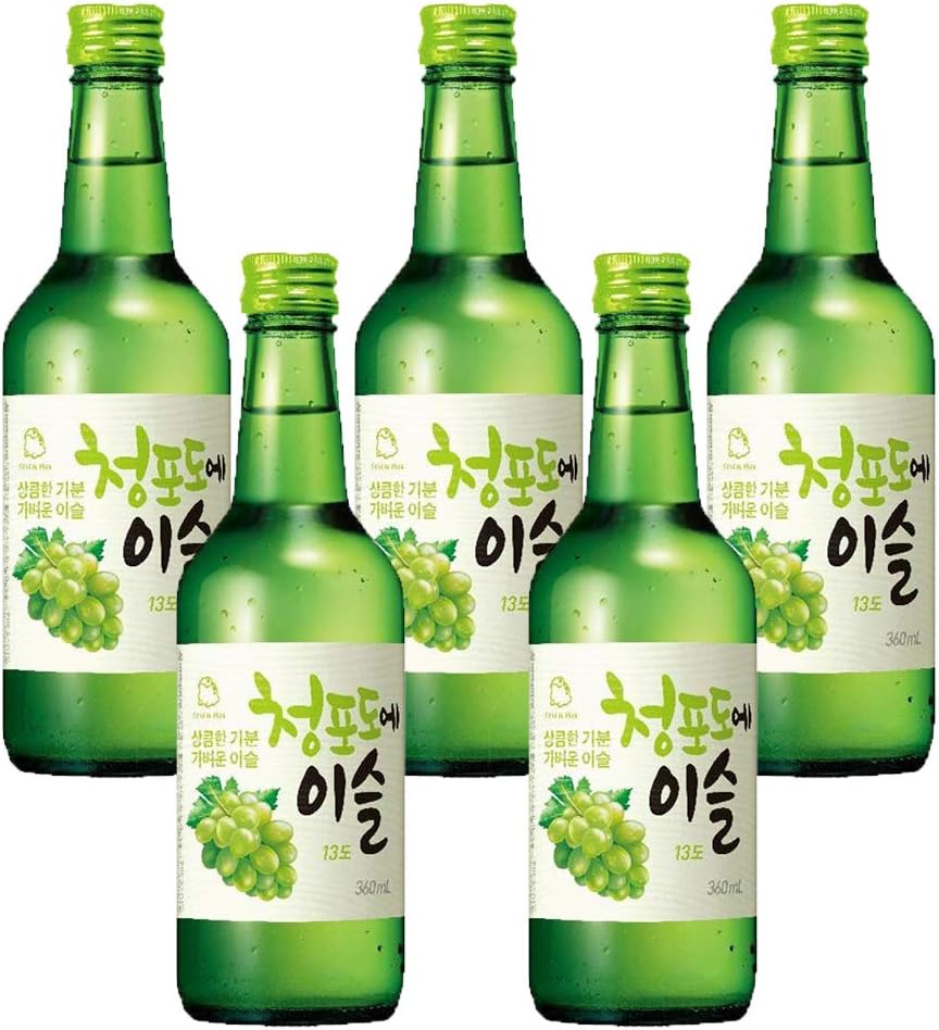 Jinro Green Grape Soju 350ml 13% Alc./Vol(Pack of 5) : Amazon.co.uk ...