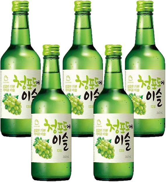 Jinro Green Grape Soju 350ml 13% Alc./Vol(Pack of 5) : Amazon.co.uk ...