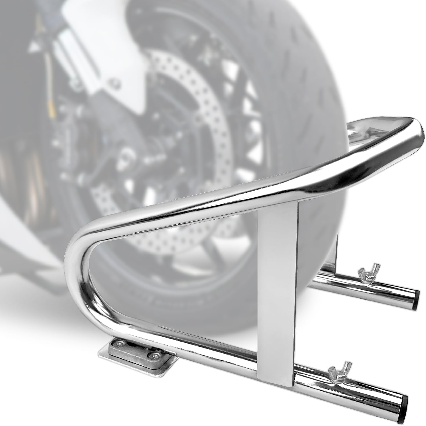 Amazon.com: MaxxHaul 70271 Adjustable Motorcycle Wheel Chock Stand ...