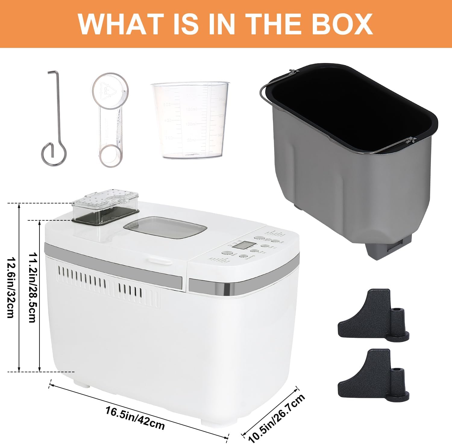 Patioer Máquina para hacer pan con ajuste sin gluten, máquina ...