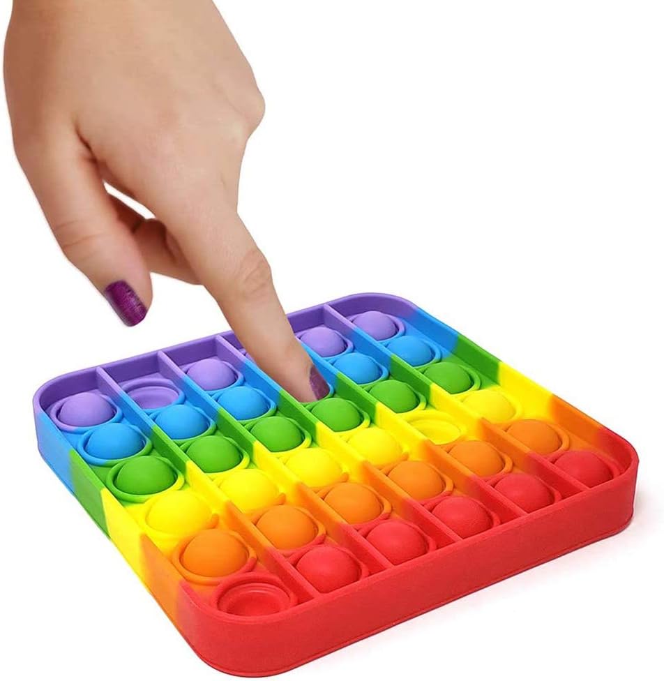 iCOOLIO fidget toys rainbow pop it set, pop it fidget toy pack, fidget ...