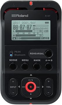 Amazon.com: Roland R-07 High-Resolution Handheld Audio Recorder, Black ...