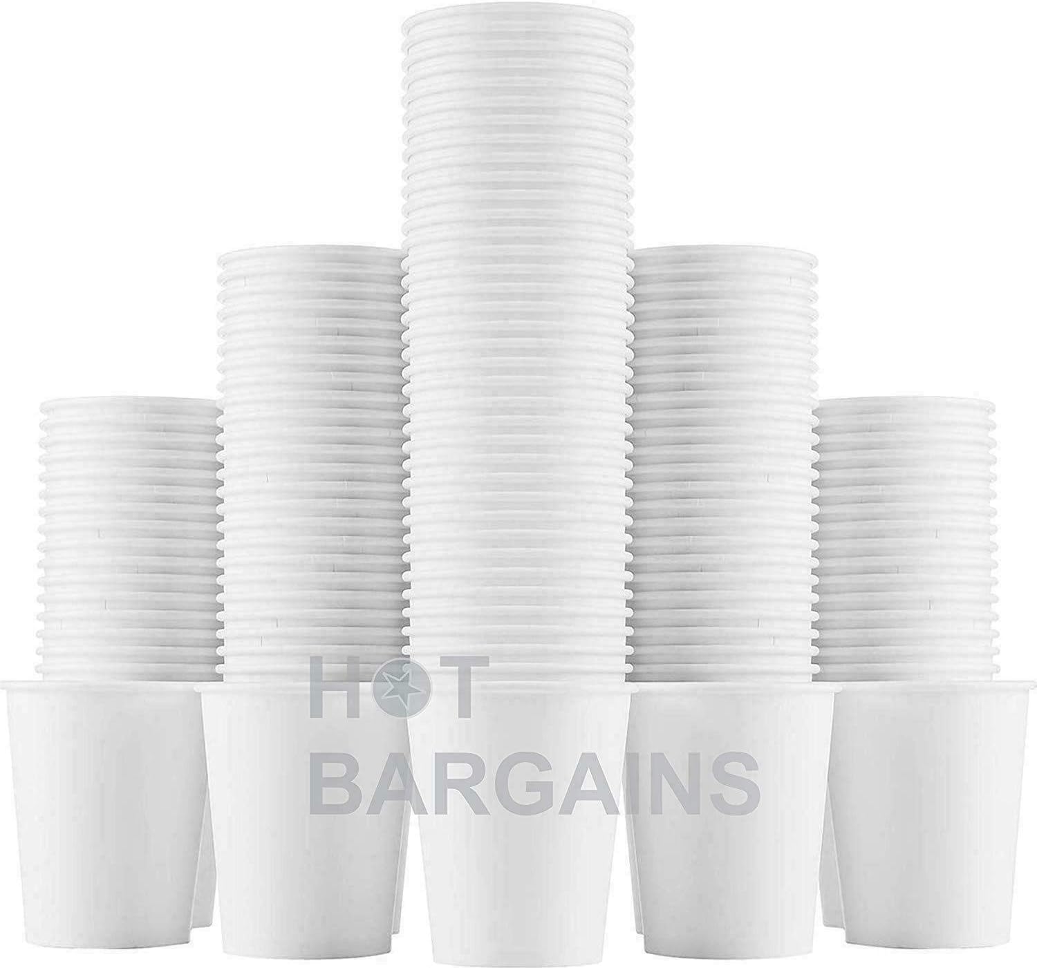 Zuvo Paper Cups 8oz - (100 Pack) - Single Wall White Disposable Coffee ...