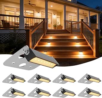 JESLED 8 Pack 4inch LED Retaining Wall Lights, 5W Landscape Lighting ...