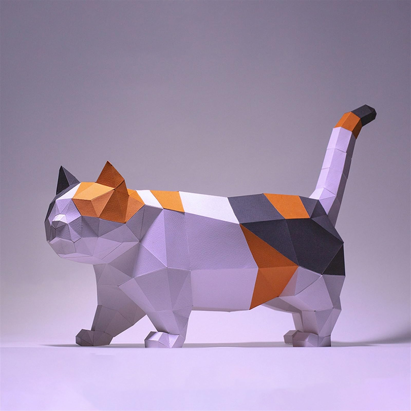 3d Paper Animal Sculptures 3D Papercraft Cat, Cat, 3D PDF Template,
