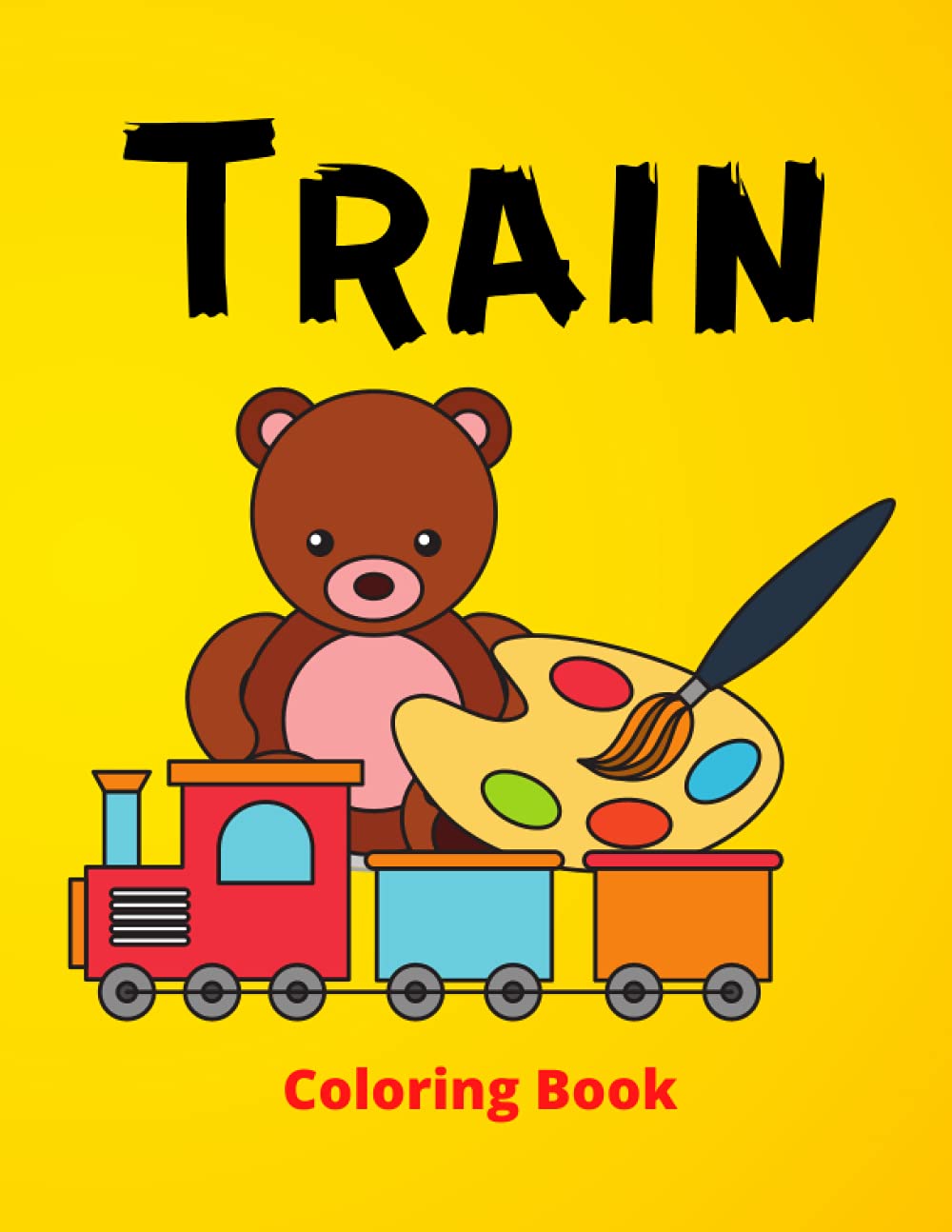 Teddy Bear Train Coloring Pages