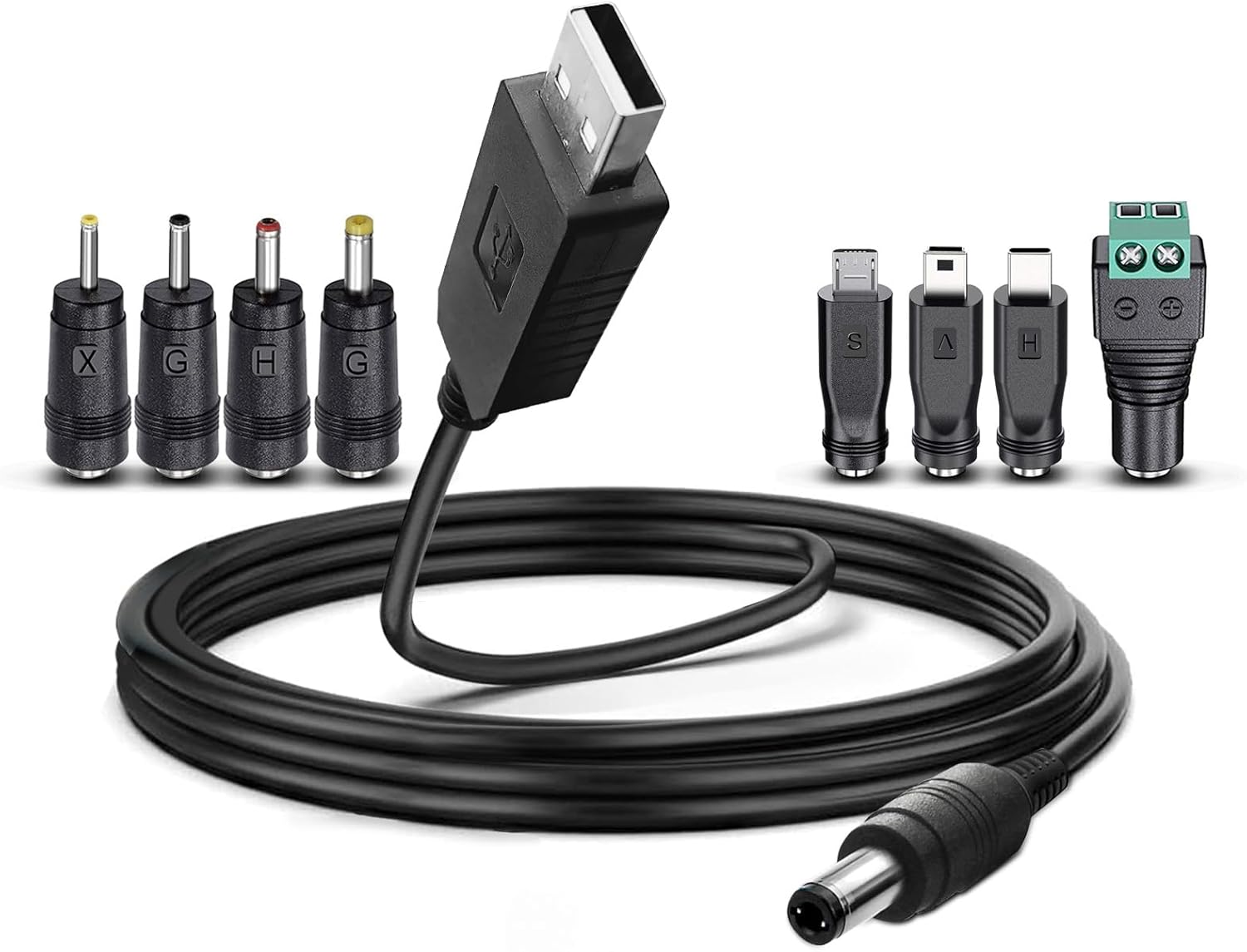 Amazon.com: USB DC 12V 1A 1.5A Power Cable Cord Converter for Alexa Dot ...