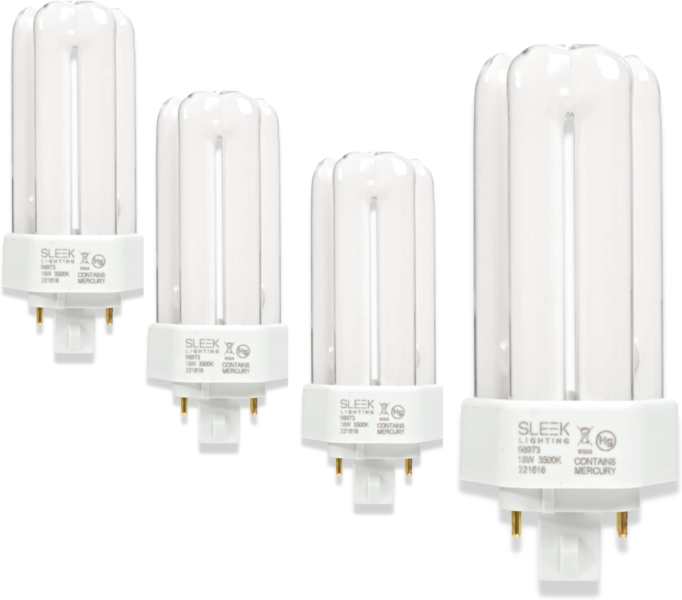 Sylvania 20876 (4-Pack) CF18DT/E/IN/830 18-Watt Triple Tube Compact ...