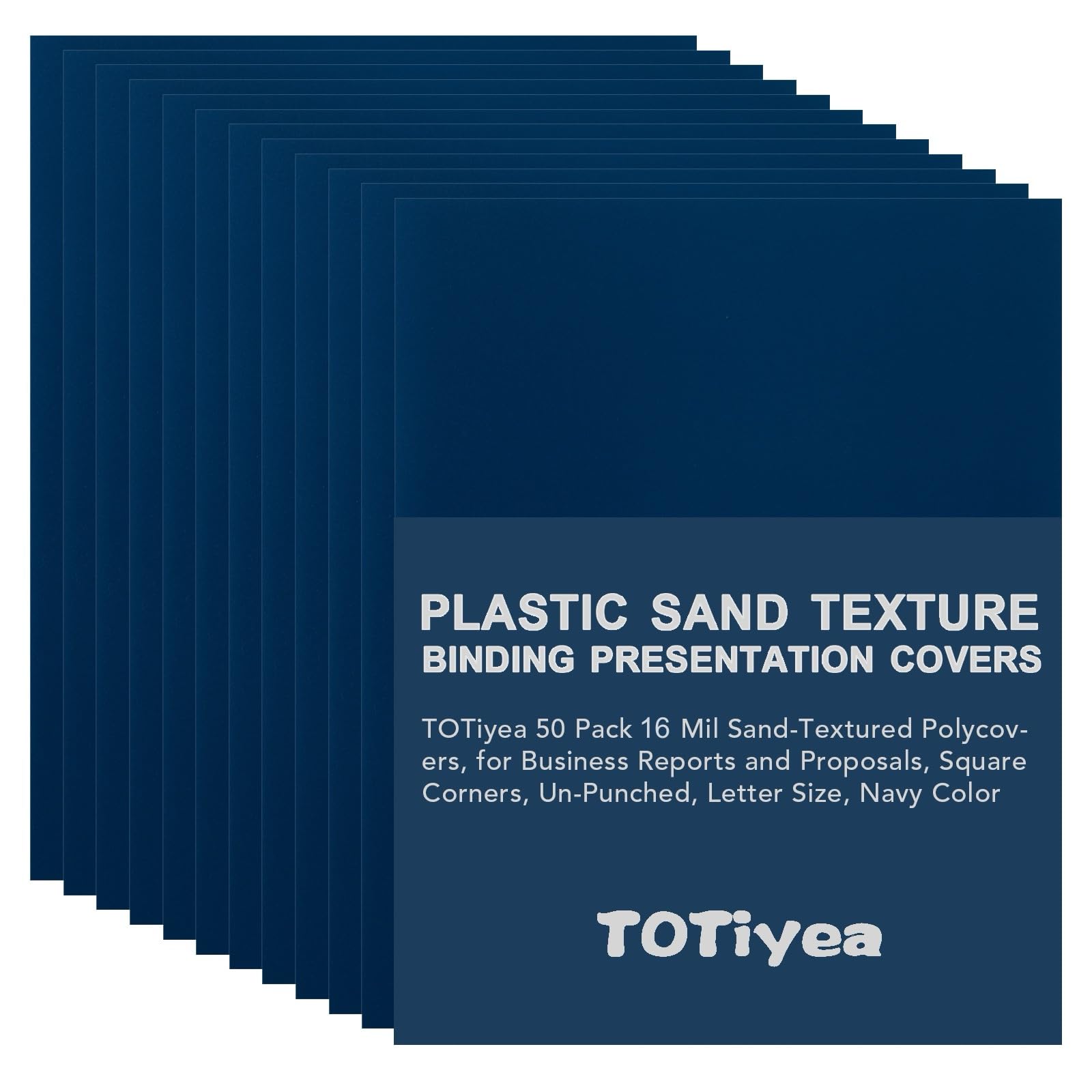 Snapklik.com : TOTiyea 50 Pack 16 Mil Poly Binding Covers, Sand Texture ...