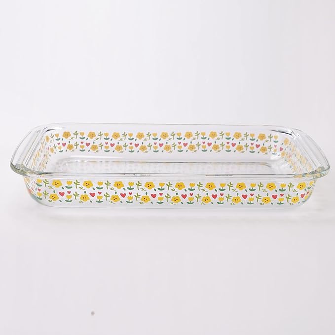 Buy UMAI 3000 ml Borosilicate Printed Glass Baking Tray | Transparent ...