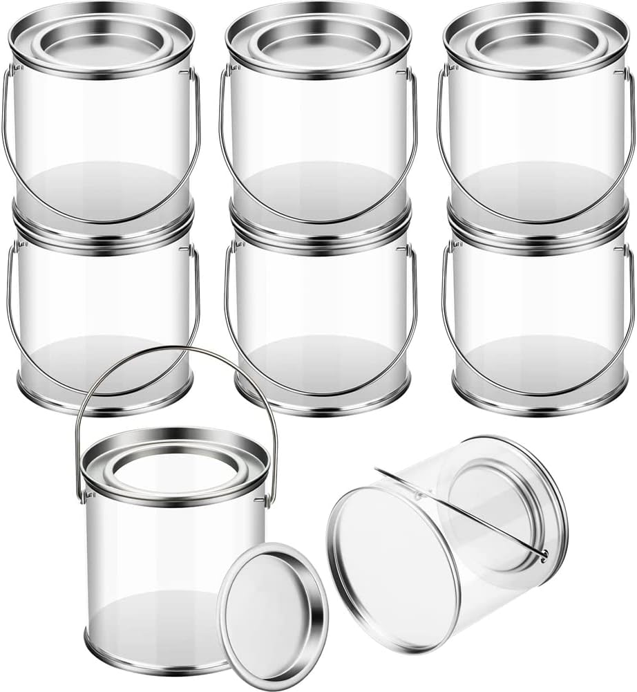 PRATYAHARA Paint Bucket Clear Bucket with Metal Lids and Handle ...