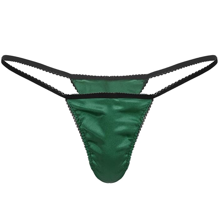 Buy Men's Mini Micro G-String Thong Bikini Briefs Satin Solid Smooth T ...