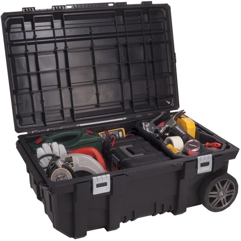 Buy Husky 25 gal. Mobile Utility Work Cart for Tool Storage, Black ...