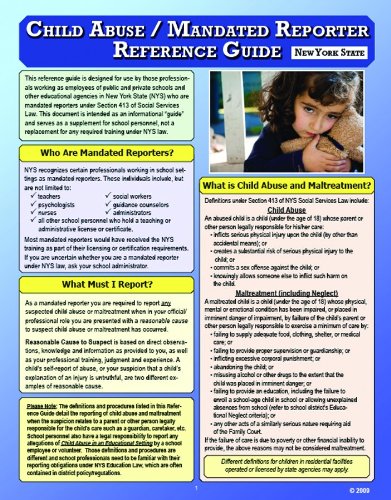 Child Abuse/Mandated Reporter Reference Guide (NY State): Amazon.co.uk ...