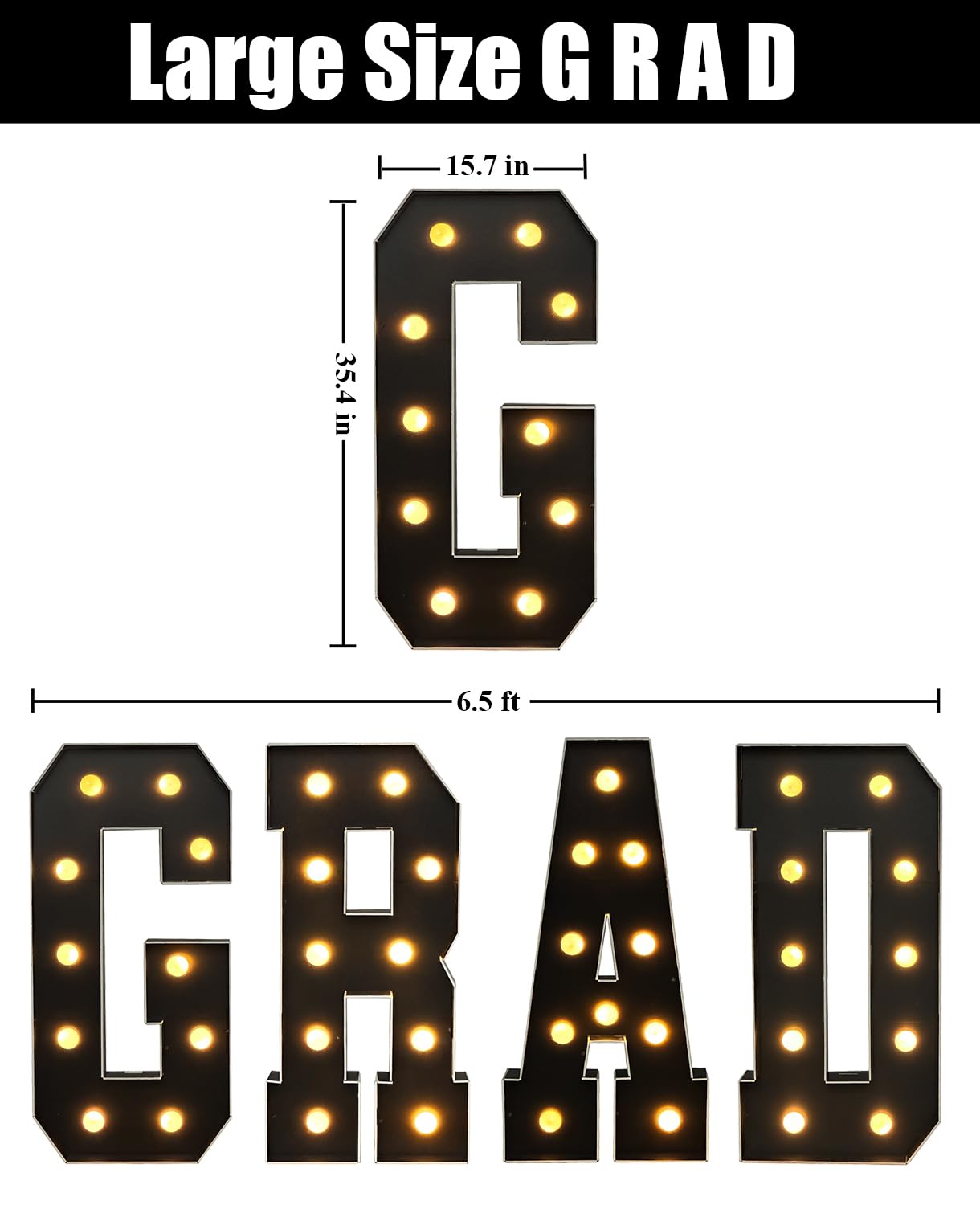 Snapklik.com : 3ft GRAD Letters Kit 2025 Numbers For Graduation ...
