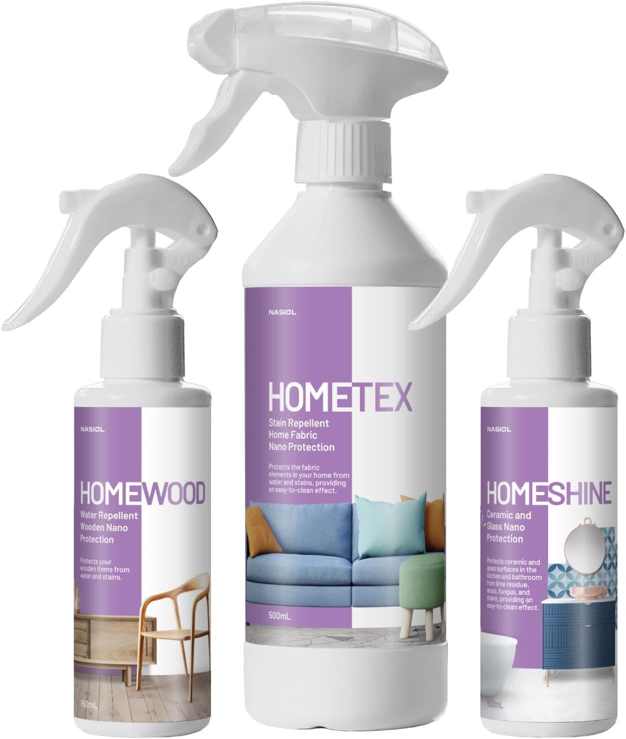 Amazon.com: Nasiol Home Surfaces Nano Protection Pack - Glass, Tiles ...