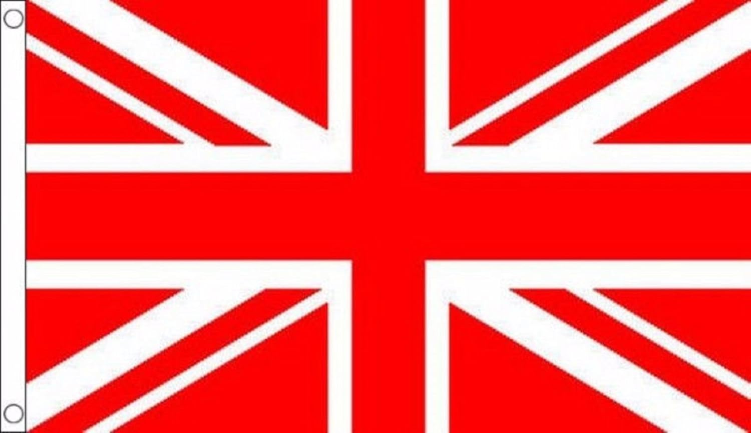 Amazon.com : Union Jack United Kingdom Red and White Flag 5'x3' (150cm ...