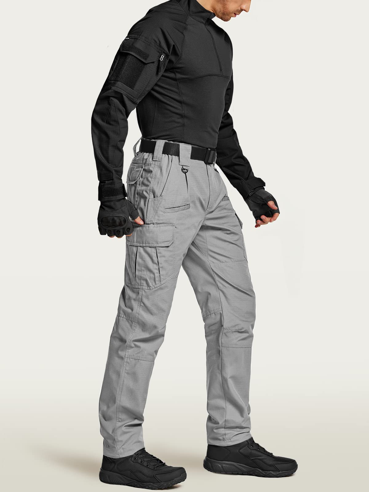 Snapklik.com : Mens Tactical Pants, Water Resistant Ripstop Cargo Pants ...