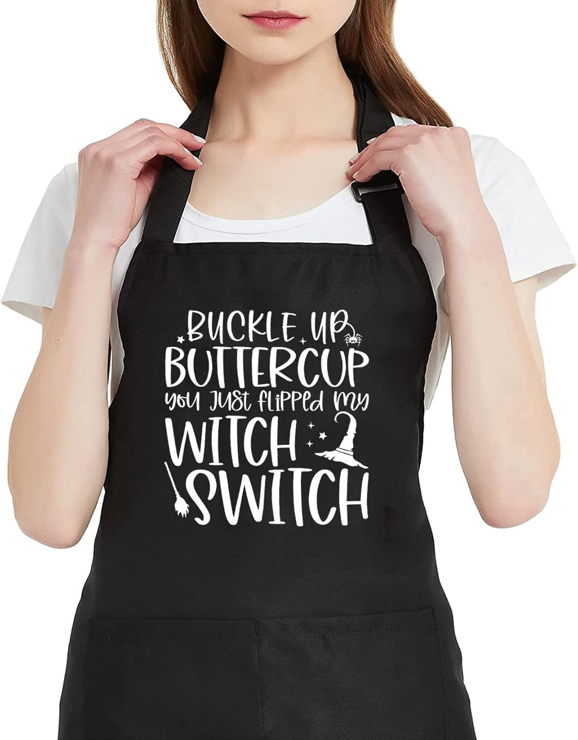 Amazon.com: GXVUIS Witch Aprons for Women with 2 Pockets Aesthetic ...