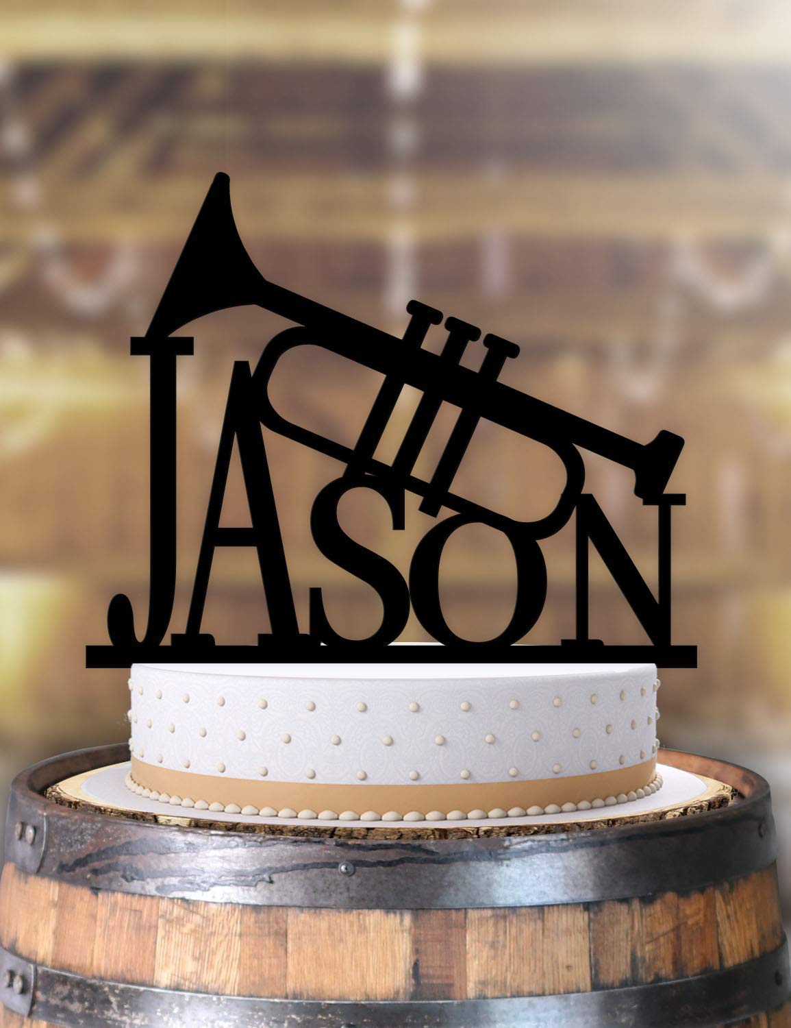 Amazon.com: Trumpet Musician Band Horn Player Birthday Cake Topper ...