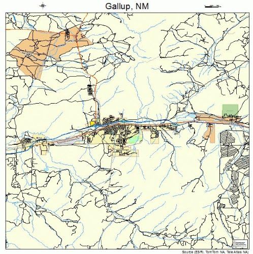 Amazon.com: Large Street & Road Map of Gallup, New Mexico NM - Printed ...