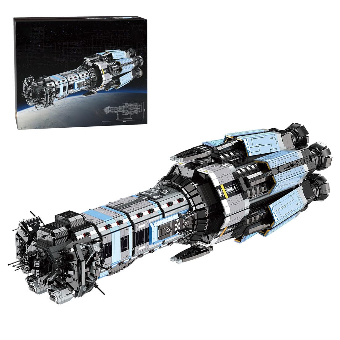 Amazon.com: FunXylophy Sci-Fi Battleship Spacecraft Building Block Set ...