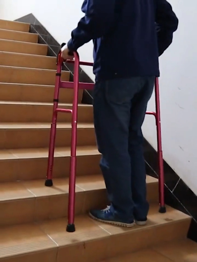 Watch walker Climbing stairs Aluminium Folding Walking Frame on Amazon Live