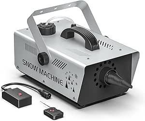 Snow Machine Portable, 1200W Effect Machines with Remote Control, Fog ...