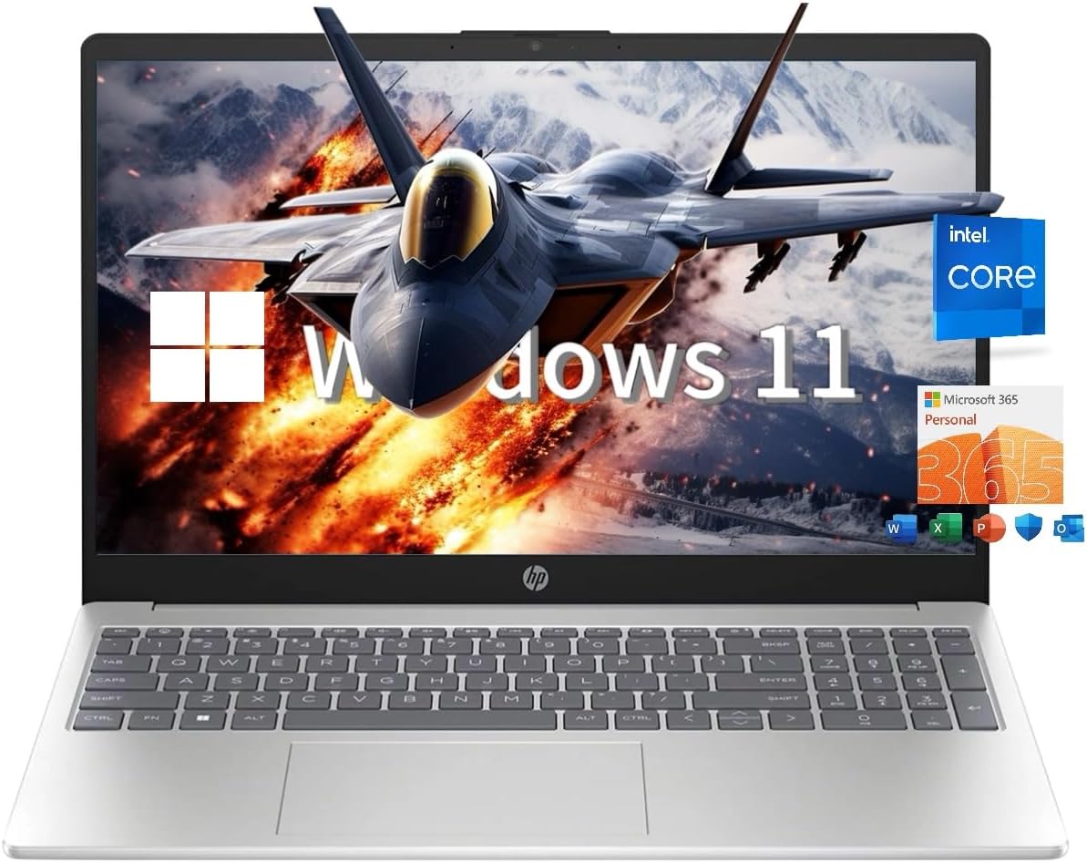 Amazon.com: HP Essential 15.6" Anti-Glare HD Laptop, Intel Quad-core ...