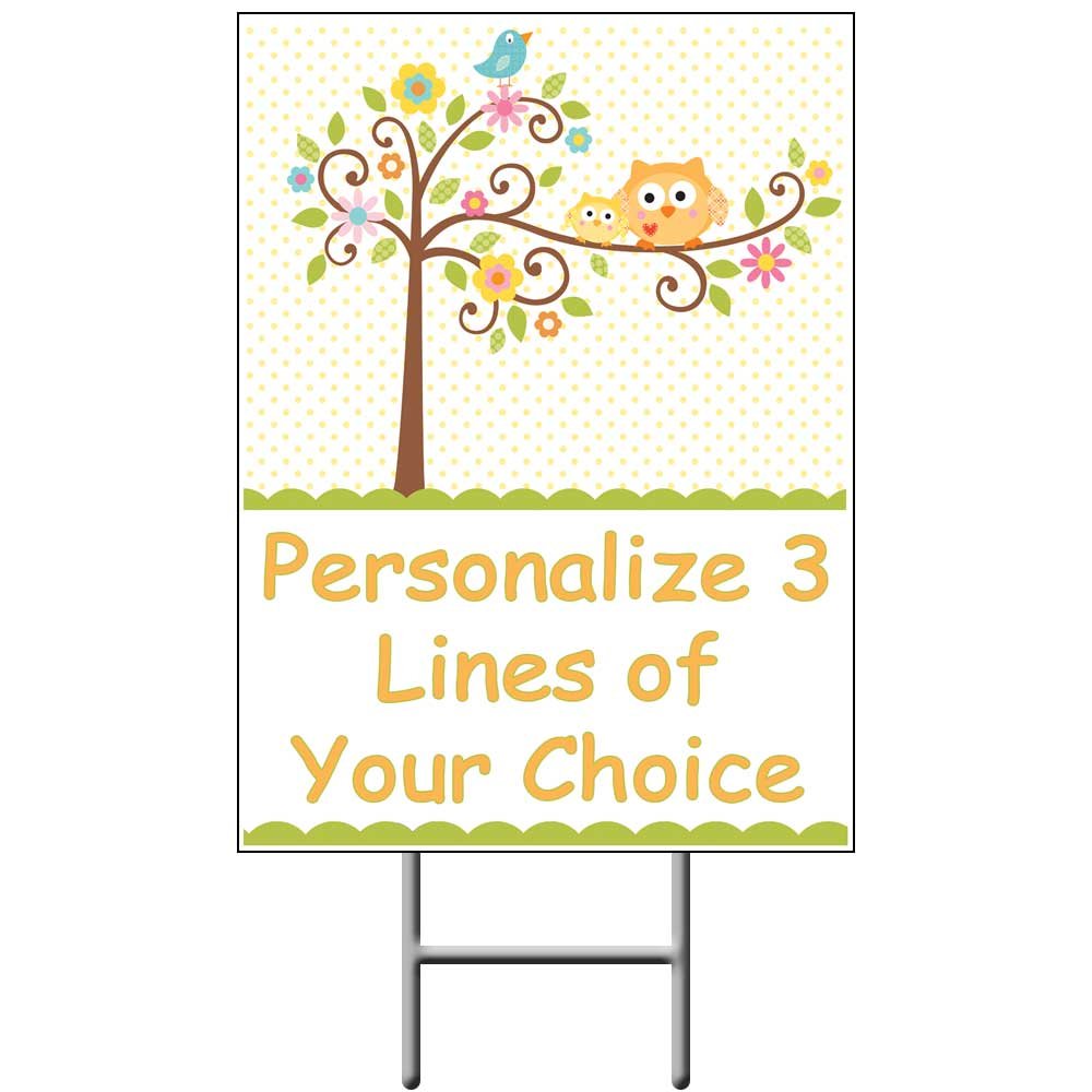 Happy Tree Yard Sign (Each) - Customized by Partypro : Amazon.in ...