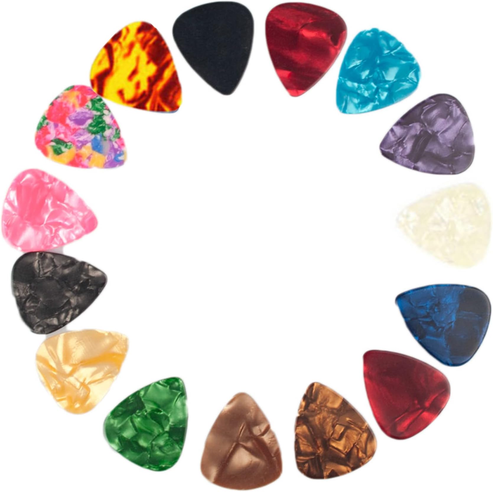 CAIHONG Guitar Picks Thin 50 Pack, Plectrums Celluloid Light Soft Gauge ...