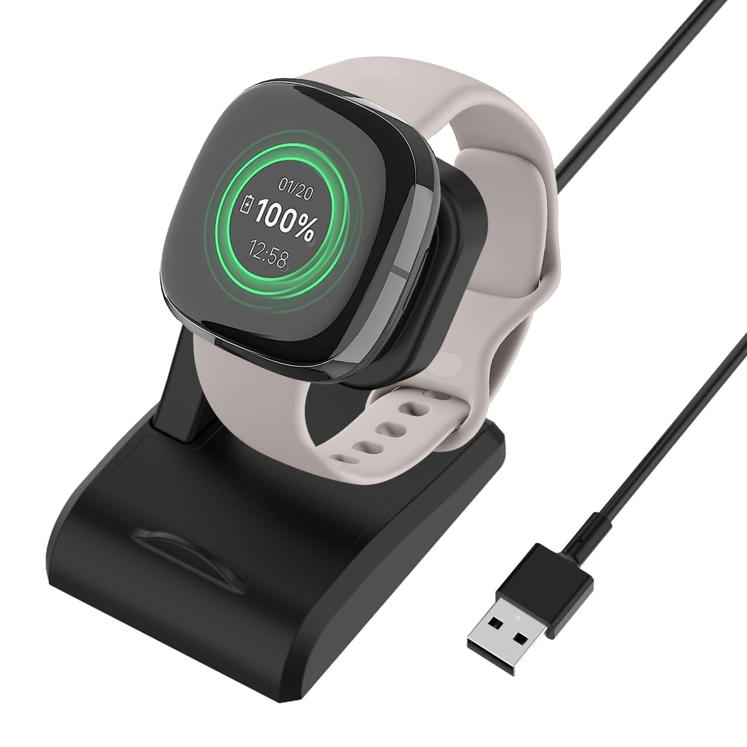 T Tersely Charger Dock Stand Compatible with Fitbit Versa 4/Versa 3 ...
