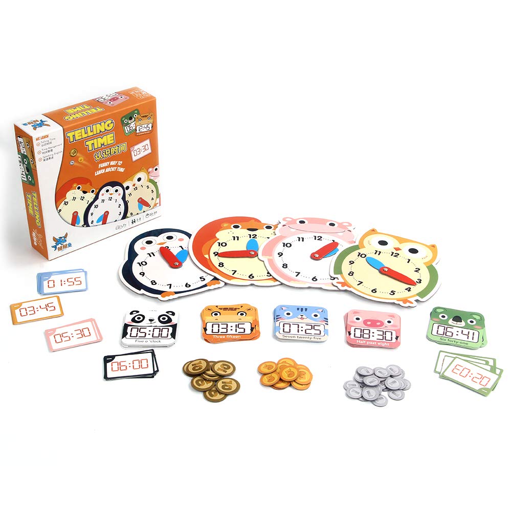 Buy Gameland Telling Time Board Game to Tell Time in Analog Clock for ...