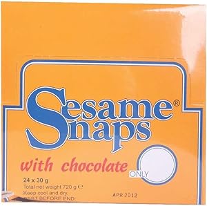 Sesame Snaps With Chocolate 30g - Pack of 24 : Amazon.co.uk: Grocery