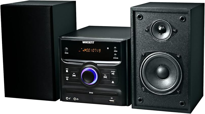 WISCENT Bluetooth Stereo System, CD Player, Wireless Streaming, MP3 ...