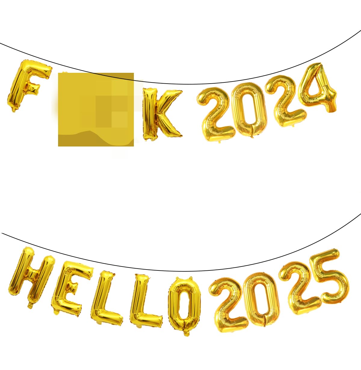 Amazon.com: Hello 2025 Balloons Banner Happy New Year Eve Party ...