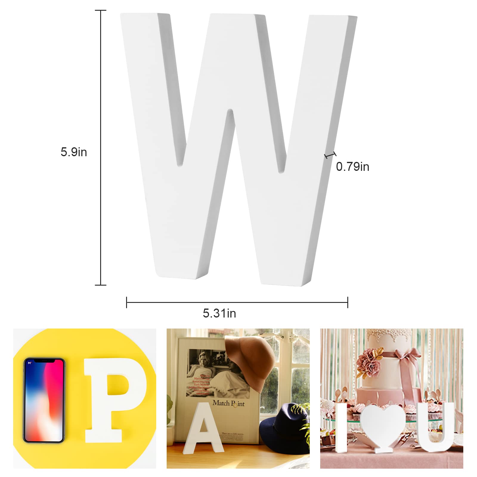Snapklik.com : Wooden Letters 6 Inch, Unfinished Wood Letters For Wall ...