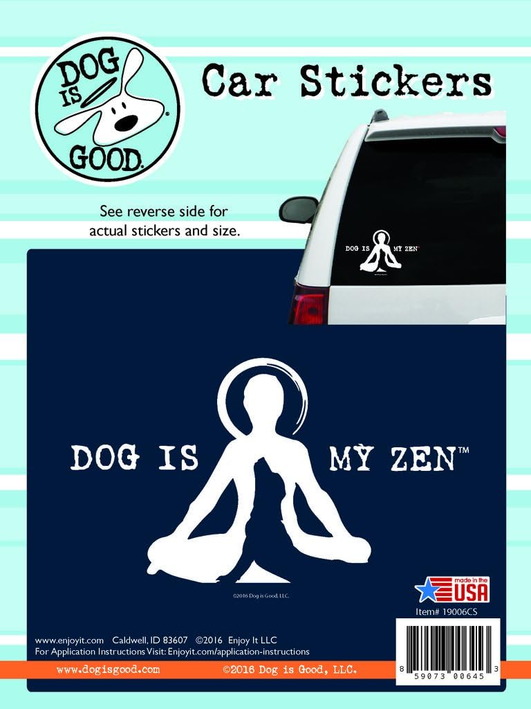 Amazon.com: Enjoy It LLC 19006CS Dog is My Zen Car Sticker : Automotive