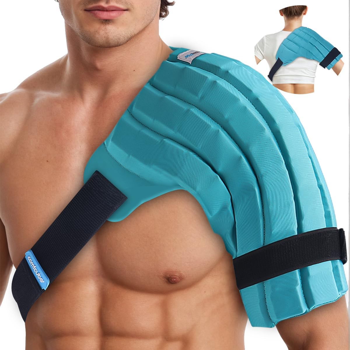 Amazon.com: Comfcube Shoulder Ice Pack Wrap for Injuries, 2 Hours Long ...