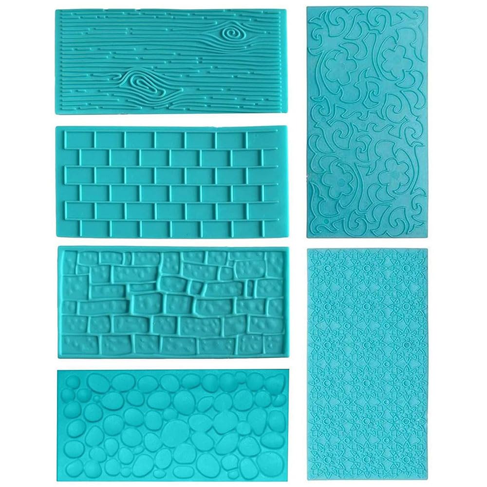 Plastic Embossed Icing Moulds Kits Fondant Mat Embossed Icing Moulds 3D ...