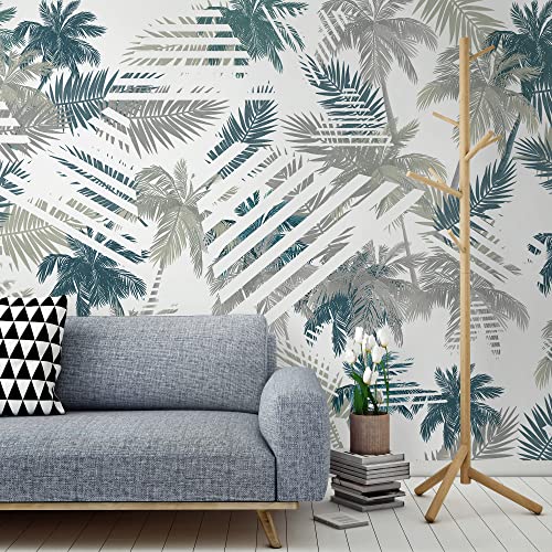 Amazon.com: Murwall Leaf Pattern Wallpaper Vintage Leaves Wall Mural ...