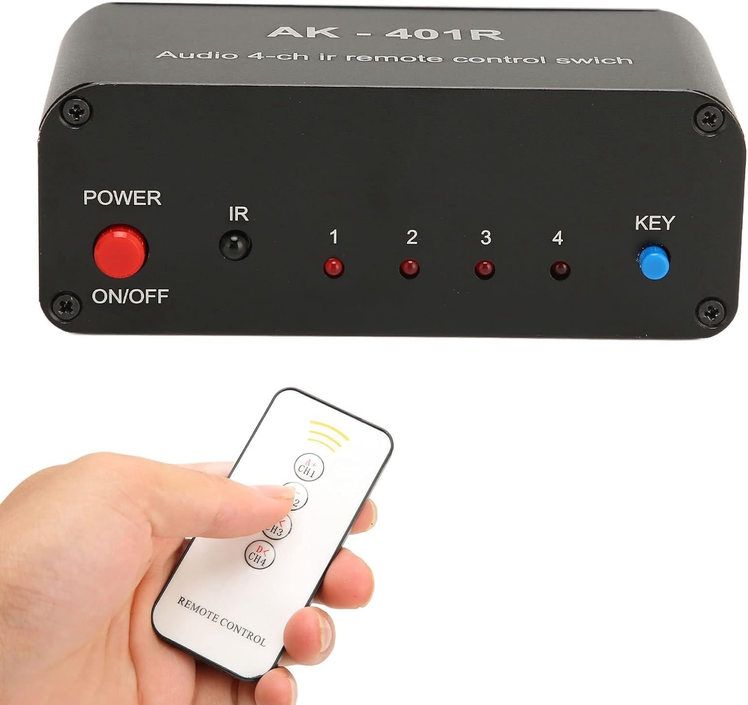 DEWIN Audio Switcher RCA, Multifunctional Stereo Audio Switch Box with Remote Control Support 1 ...